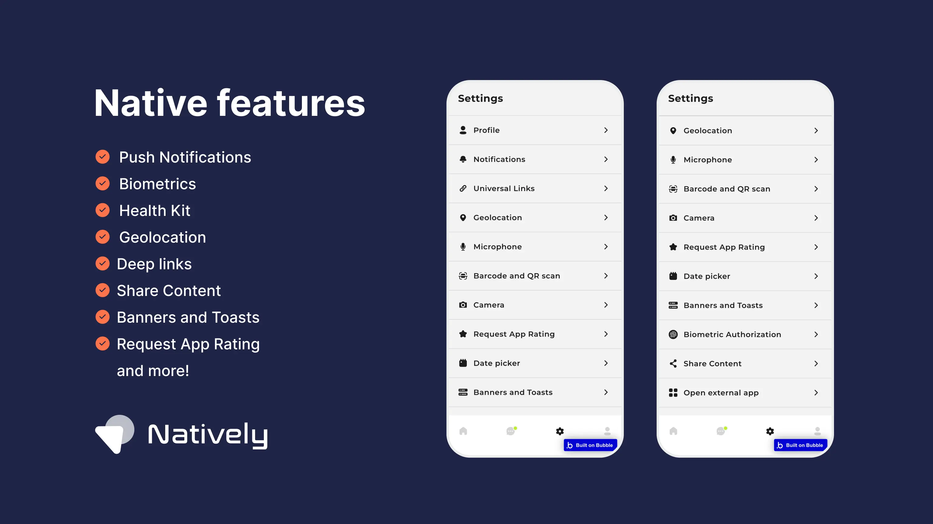 Native Mobile App - free UI Kit